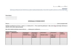 Informacja o wyborze oferty w trybie negocjacji z ogłoszeniem (ki - Portal ZP