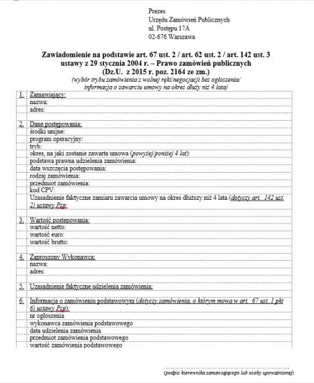 negocjacje bez ogłoszenia - Portal ZP