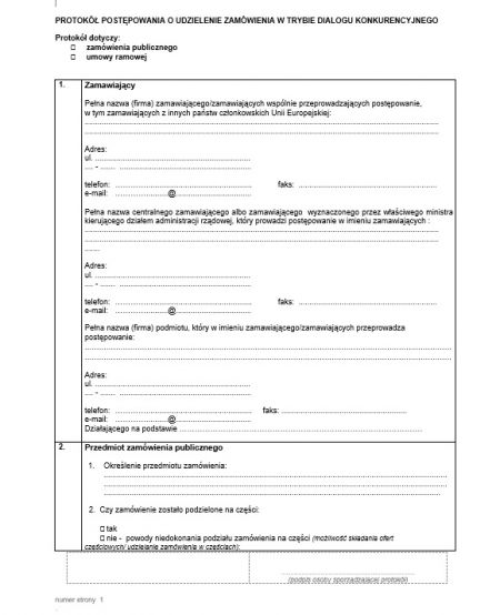protokół postępowania - Portal ZP