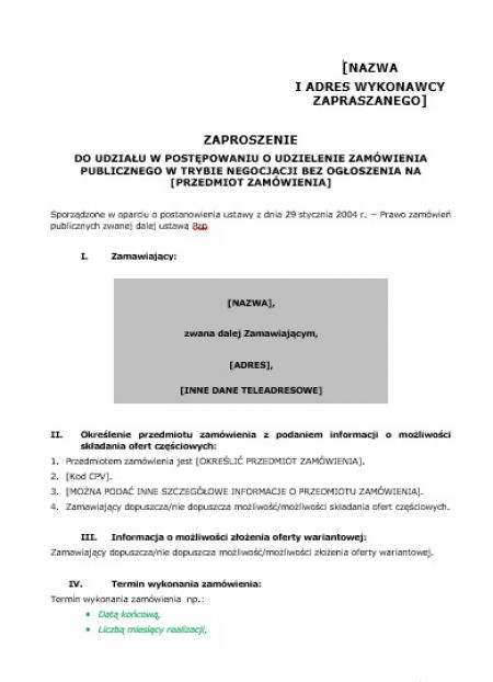 negocjacje bez ogłoszenia - Portal ZP